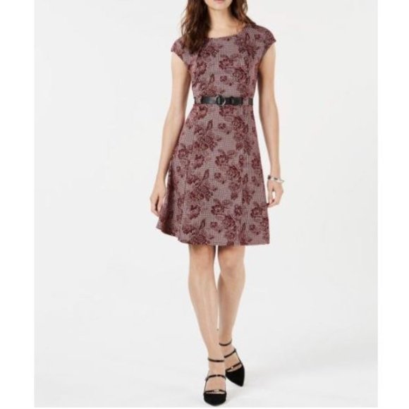 NY Collection | Dresses | Ny Collection Petite Printed Fit Flare Dress ...